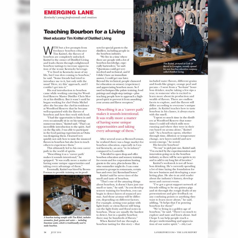 Lane Report July 2016 featured interview with Tim Knittel - Distilled ...