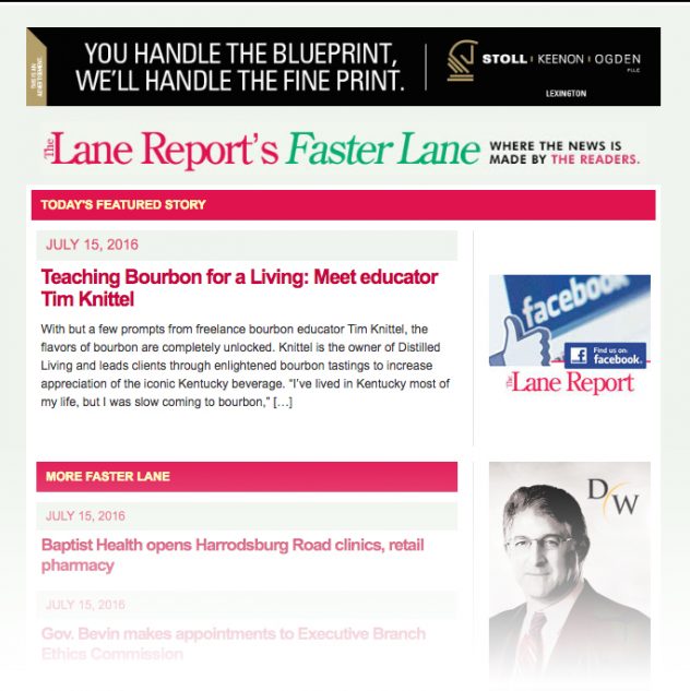 Lane Report July 2016 featured interview with Tim Knittel - Distilled ...