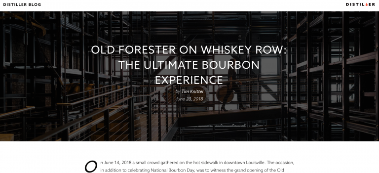 Old Forster on Whiskey Row: The Ultimate Bourbon Experience - Distilled ...