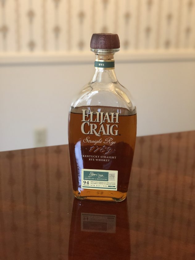 Elijah Craig Straight Rye • Review & Tasting Notes - Distilled Living